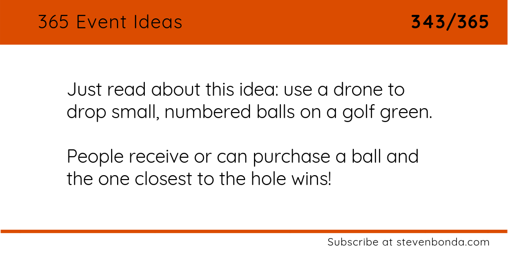 365 Meeting and Event Ideas 343 / 365 - Steven Bonda, CMP Bonda Experiences